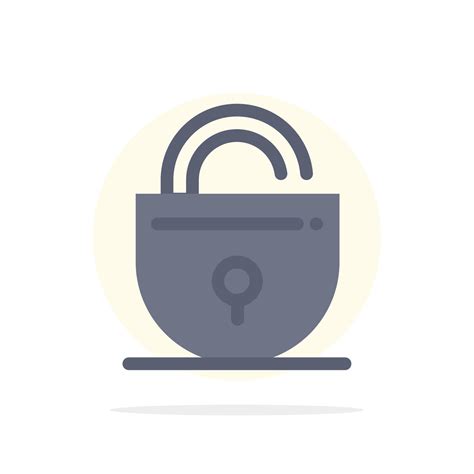 Lock Locked Security Internet Abstract Circle Background Flat Color Icon 14872889 Vector Art At