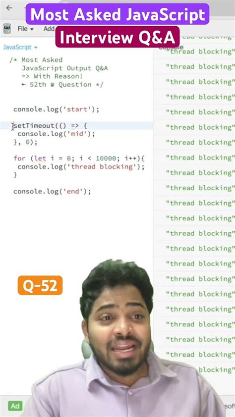 Q 52 Most Asked Javascript Output Interview Questions And Answers
