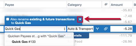 Renaming Rules For Past And Future Transactions In Quicken For Mac