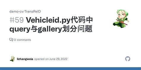 vehicleid py代码中query与gallery划分问题 · issue 59 · damo cv transreid · github