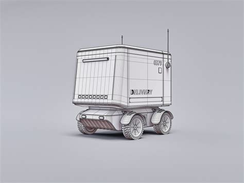 3d Model Delivery Robot V01 Vr Ar Low Poly Cgtrader