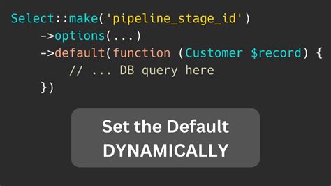 Filament Select Set The Default Value With Db Query Youtube