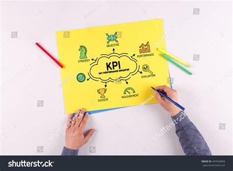 Key Performance Indicator Chart Keywords Sketch 스톡 일러스트 447439909