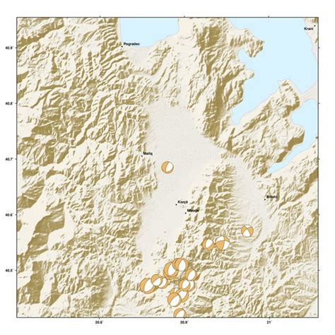 spatial distribution of located events b colored based on clustering