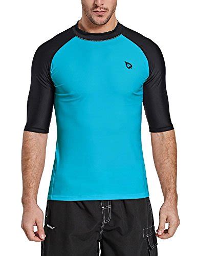 Baleaf Mens Short Sleeve Rashguard Swim Shirt Upf 50 Sun Protection