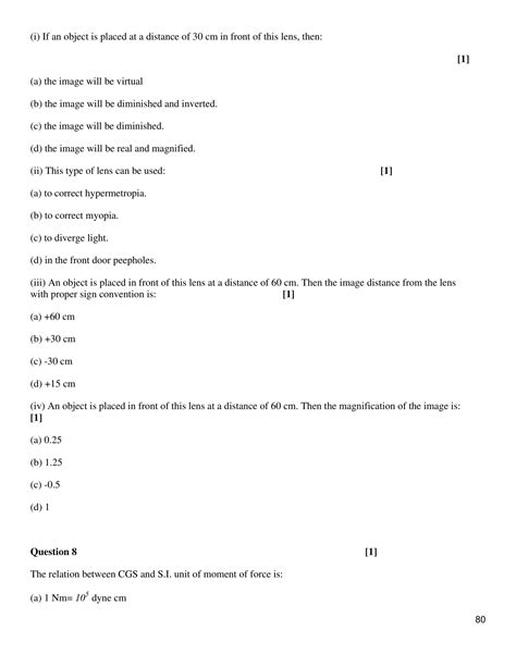 Icse Class 10 Physics Question Paper Solution 2021