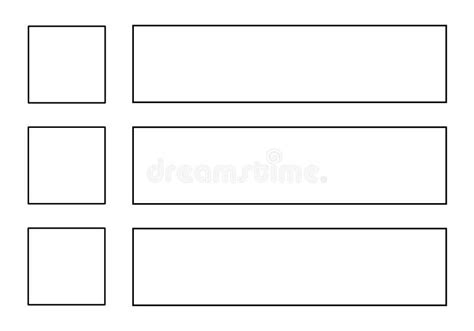 blank storyboard or planning grid template with rectangular cells