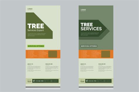 Tree Service Flyer Roll Up Banner Design Graphic By Inpixell Studio Creative Fabrica
