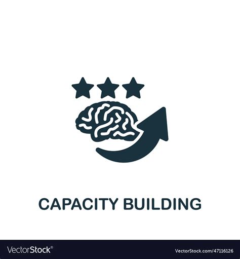 Capacity Building Icon Monochrome Simple Sign Vector Image