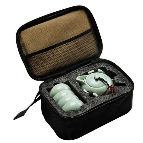 Portable Travel Tea Set Kung Fu Tea Set Teapot 1 Pot 4 Cup Tea Set Chinese Tea Set Teapot Set