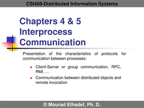 Ppt Chapters 4 And 5 Interprocess Communication Powerpoint Presentation
