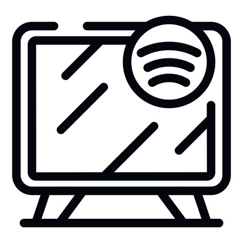 Video Monitor Icon Outline Vector Home Tv 16158643 Vector Art At Vecteezy