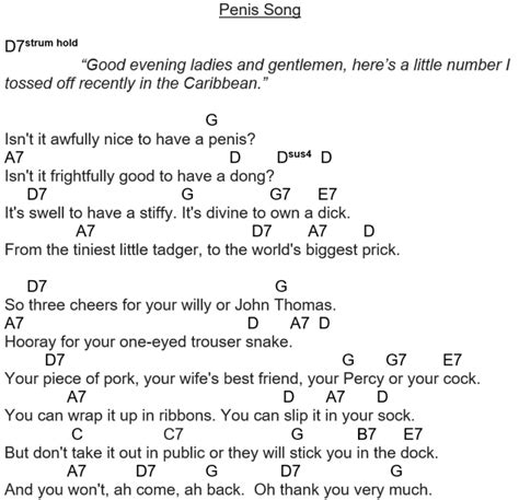 Monty Python Eric Idle The Penis Song Guitar Tutor Man