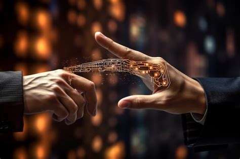 Robotic Hand Interacting On Digital Screen With Big Data Ai And Machine