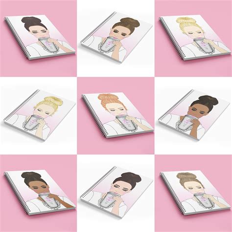 Girlboss Notebook Custom Notebook Boss Notebook Girly Notebook Girly Stationary Girly