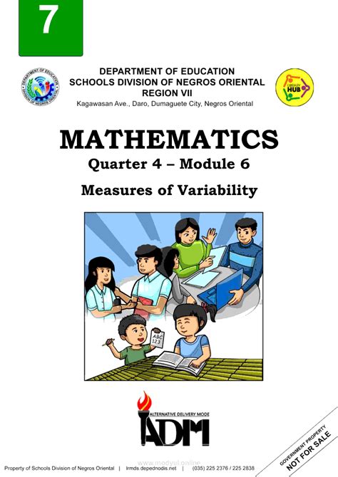 Mathematics Quarter 4 Module 6 Measures Of Variability Grade 7 Modules