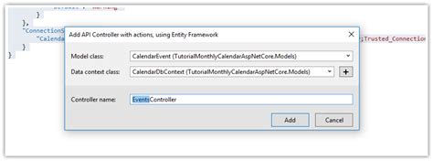 ASP NET Core Monthly Calendar NET 8 JavaScript HTML5 Open Source