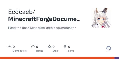 Github Ecdcaeb Minecraftforgedocumentation Read The Docs Minecraftforge Documentation