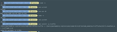 Nodejs Upgraded Node And Npm Via Nvm But Old Node Is Still Used For