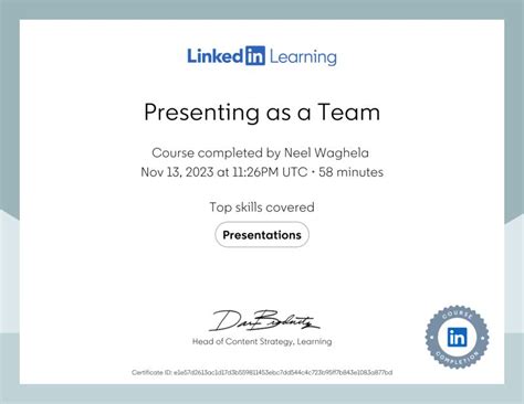 Neel Waghela On Linkedin Certificate Of Completion