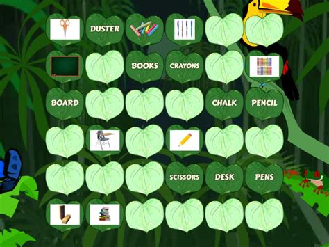 Classroom Objects Memory Game Matching Pairs