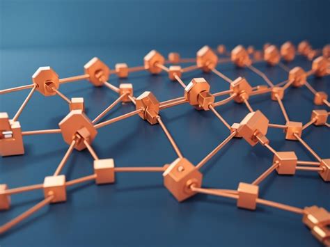 premium ai image le blockchain concept chain of network connections