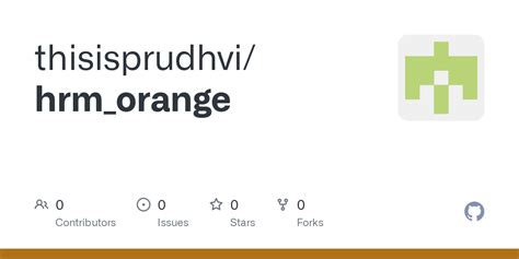 GitHub Thisisprudhvi Hrm Orange