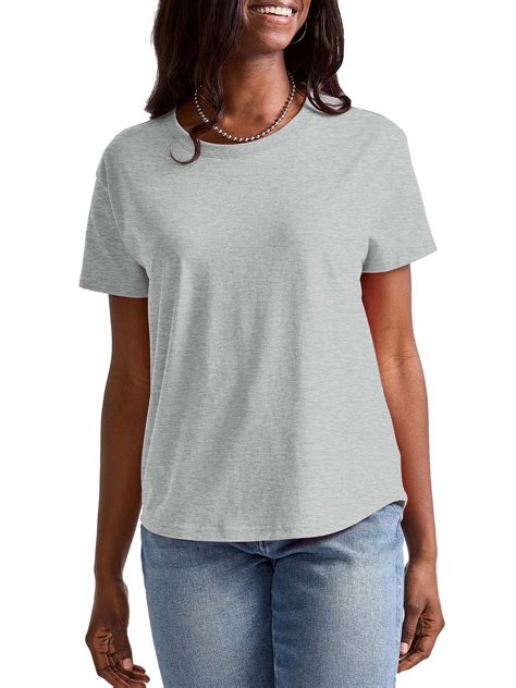 Hanes Originals Womens Relaxed Cotton Tee With Short Sleeves Sizes Xs