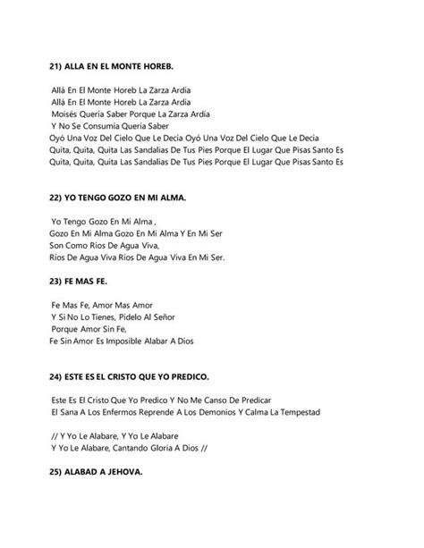 Coros Cristianos Cristianos Letras De Canciones Cristianas Coros