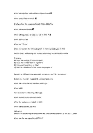 Microprocessor Questions Converted PDF