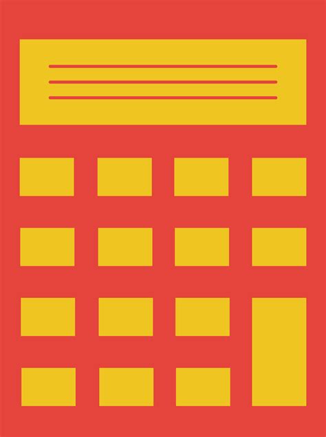 Yellow And Red Calculator In Flat Style 24910505 Vector Art At Vecteezy