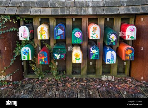 Funky Painted Mailboxes