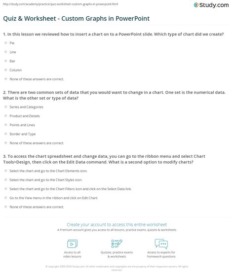 Quiz And Worksheet Custom Graphs In Powerpoint