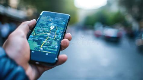 A Close Up Of A Gps Arrow Pointer On A Handheld Device Showing Stock