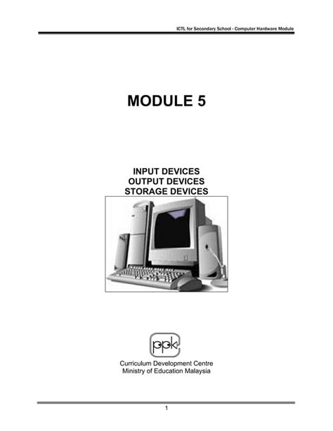 Module5 Input Output Storage Devices Pdf