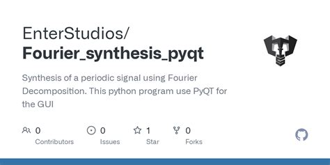 Github Enterstudiosfouriersynthesispyqt Synthesis Of A Periodic