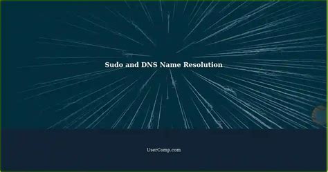 Sudo Complain Dns Name Resolution In Ubuntu 2204