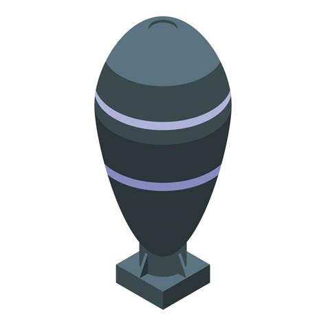 Big Nuclear Weapon Icon Isometric Vector Fire Nuke Blast 36592008