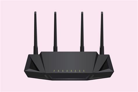 Realistic Wifi Router For Four Isolated On White Internet Transmission Vector Illustration