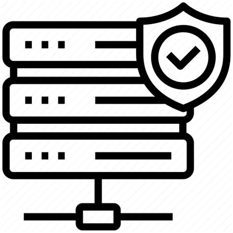 cyber security server network shield protection storage icon