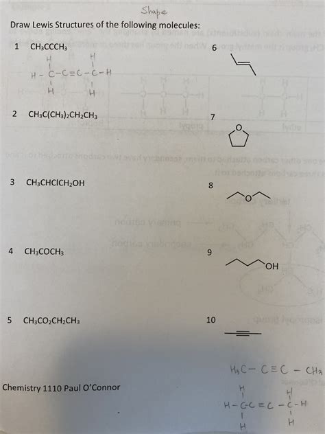 Solved Draw Lewis Structures Of The Following Molecules