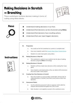 Scratch 3 Lesson Plan Scratch Maze Project Scratch Coding Worksheets