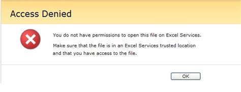 SharePoint PitStop You Do Not Have Permissions To Open This File On Excel Services