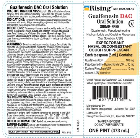 Codeine Guaifenesin Cough Syrup