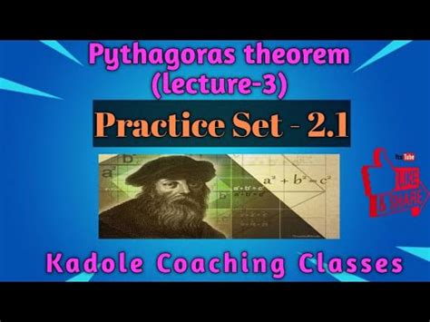 Pythagoras Theorem Class Lecture YouTube