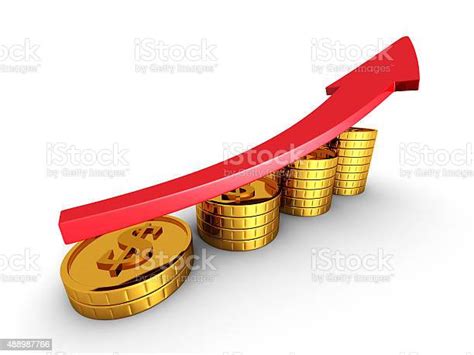 빨간색 화살표 및 황금 동전 증가시키려 차트별 성공 비즈니스 Concep 2015년에 대한 스톡 사진 및 기타 이미지
