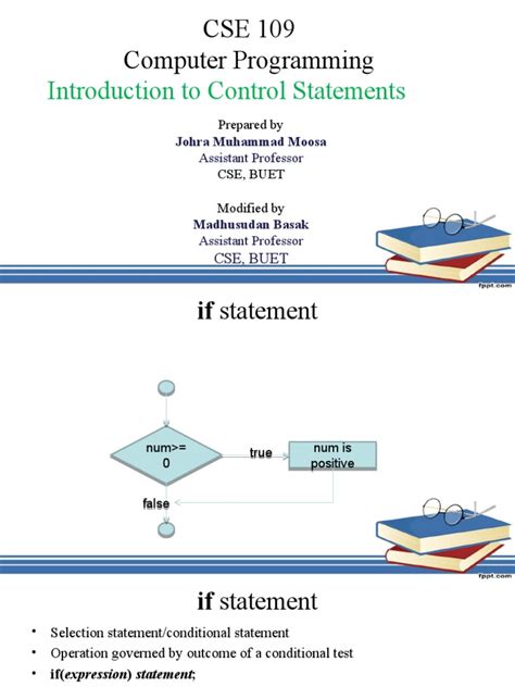 Cse 109 Computer Programming Introduction To Control Statements Pdf