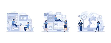 It Profession Set Programmer Write Software And Create Code For