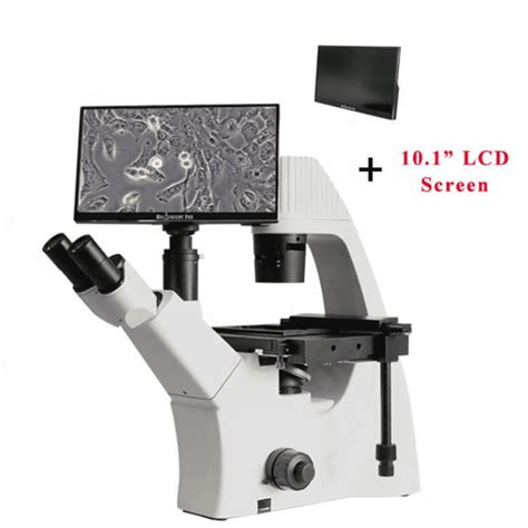 Trinocular Phase Contrast Digital Inverted Microscope With Lcd Display Screen Conduct Science