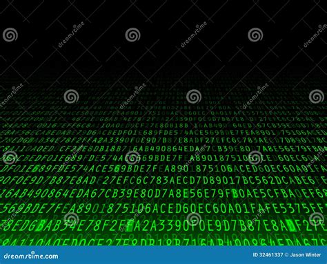 Green Hexadecimal Computer Code Abstract Matrix Background Hacker